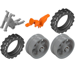 LEGO Orange Dirt Bike with Flat Silver Chassis | Brick Owl - LEGO ...