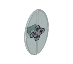 LEGO Oval Shield with Silver Plates with Yellow Rivets (5728 / 13321 ...