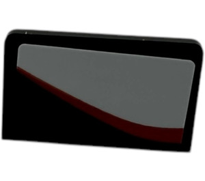 LEGO Panel 1 x 2 x 1 with white wave with red stripe (right) Sticker ...