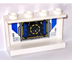 LEGO Panel 1 x 4 x 2 with Cockpit Screen Sticker (14718) | Brick Owl ...