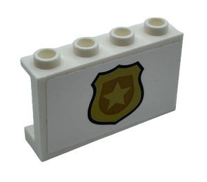 LEGO Panel 1 x 4 x 2 with Gold Police Badge Sticker (14718) | Brick Owl ...