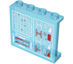 LEGO Panel 1 x 4 x 3 with Spacecraft Locator Screen Sticker with Side ...