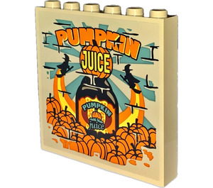LEGO Panel 1 x 6 x 5 with Pumpkin Juice Sticker (59349) | Brick Owl ...