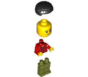 LEGO Passenger Man - Red Flannel Shirt Minifigure | Brick Owl - LEGO ...