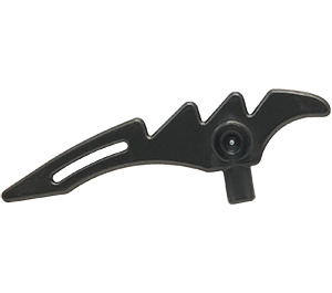 LEGO Pearl Dark Gray Crescent Blade with Serrated Edge and Bar (98141 ...
