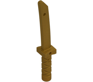 LEGO Pearl Gold Katana with Short Blade (5644) | Brick Owl