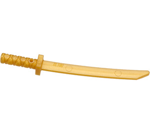 LEGO Pearl Gold Katana with Square Guard and Uncapped Pommel (30173 ...