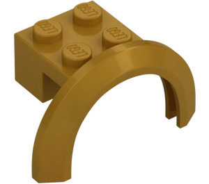 LEGO Pearl Gold Mudguard Brick 2.5 x 4 x 1.7 with Wheel Arch (50745 ...