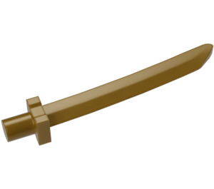 LEGO Pearl Gold Sword Blade with Bar and Square Crossguard | Brick Owl