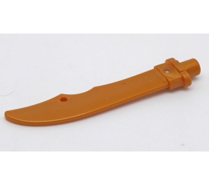 LEGO Pearl Gold Sword Curved Blade with Bar and Rectangular Hilt ...
