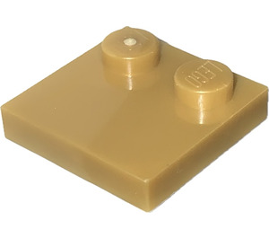 LEGO Pearl Gold Tile 2 x 2 with Studs on Edge (33909) | Brick Owl
