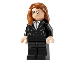 LEGO Pepper Potts with Black Suit and Dark Orange Hair Minifigure ...