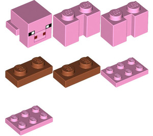 LEGO Pink Minecraft Pig | Brick Owl - LEGO Marketplace