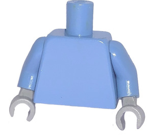 LEGO Plain Minifig Torso with Medium Blue Arms and Medium Stone Hands ...