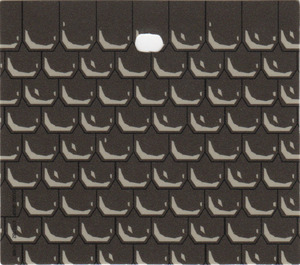 LEGO Plastic Laminated Paper Roof 9 x 10 with Hole and Shingles (40366 ...
