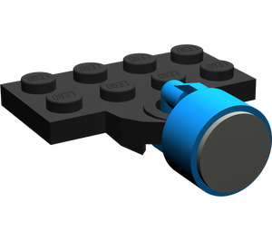 LEGO Plate 2 x 4 with Train Coupling Plate with 7mm Blue Magnet | Brick ...