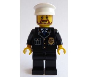 LEGO Police Officer with Beard and White Hat Minifigure | Brick Owl ...