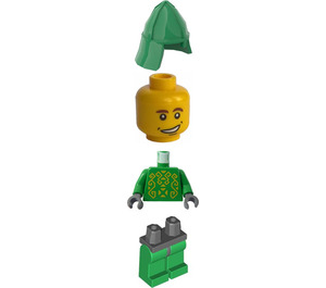 LEGO Rascus with Printed Torso and Green Neck Protector Helmet (from ...