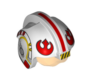LEGO Rebel Pilot Helmet with Visor and Red Stripe (39575) | Brick Owl ...