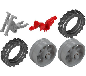 LEGO Red Dirt Bike with Flat Silver Chassis | Brick Owl - LEGO Marketplace