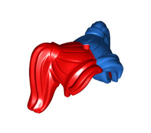 LEGO Red Hair with Pigtails and Bangs with Harley Quinn Red / Blue ...