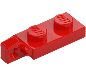 LEGO Red Hinge Plate 1 x 2 with Single Finger on End Vertical with ...