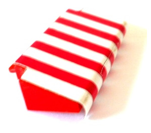 LEGO Red Homemaker Awning 2 x 6 with White Stripes Sticker | Brick Owl ...