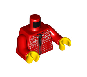 LEGO Red Man in Red Winter Jacket Minifig Torso (76382) | Brick Owl ...