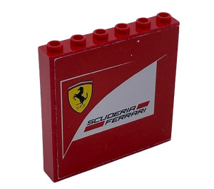 LEGO Red Panel 1 x 6 x 5 with Scuderia Ferrari Logo Sticker (59349 ...