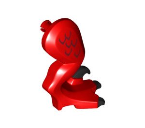 LEGO Red Raptor Back Right Leg (Large) with Dark Red Scales (65653 / ...