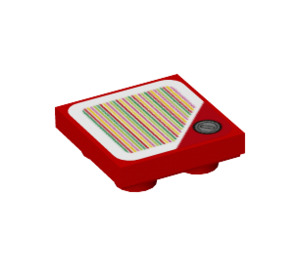 LEGO Red Tile 2 x 2 Inverted with Super Mario Scanner Code - Bowser ...