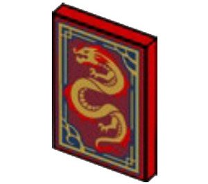 LEGO Red Tile 2 x 3 with Snake (26603 / 110218) | Brick Owl