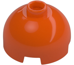 LEGO Reddish Orange Brick 2 x 2 Round with Dome Top (with Axle Holder ...