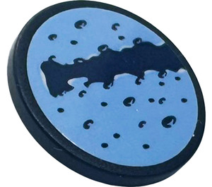LEGO Roadsign Clip-on 2 x 2 Round with Bright Light Blue Pattern ...