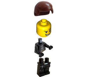 LEGO Robber with Open Leather Jacket over Prison Shirt Minifigure ...