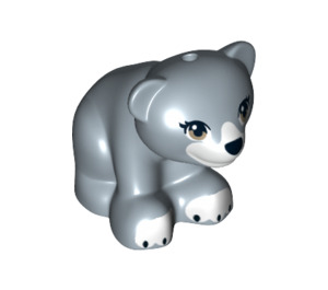 LEGO Sand Blue Bear (Sitting) with White Muzzle and Paws (14732 / 17439 ...