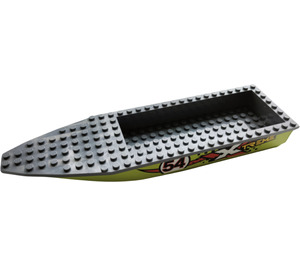 LEGO Ship Hull 8 x 28 x 3 with Dark Stone Gray Top with Xtreme 54 ...