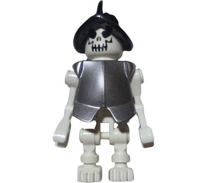 LEGO Skeleton (Evil) with Helmet and Metallic Silver Armor Minifigure ...