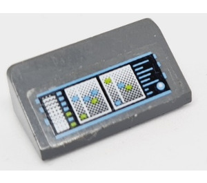 LEGO Slope 1 x 2 (31°) with Computer Screens and Buttons Sticker (85984 ...