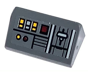 LEGO Slope 1 x 2 (31°) with Control Instruments 75158 Sticker (85984 ...