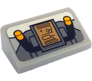 LEGO Slope 1 x 2 (31°) with Handle and Control Panel Sticker (85984 ...