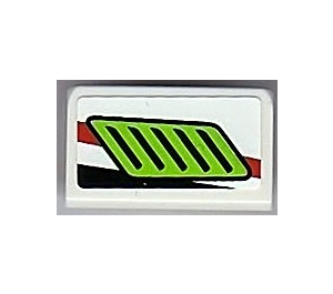 LEGO Slope 1 x 2 (31°) with Lime Air Intake Right Sticker (85984 ...