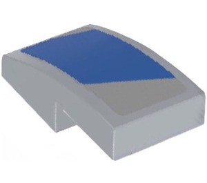 LEGO Slope 1 x 2 Curved with Blue Stripe (Right) Sticker (3593) | Brick ...
