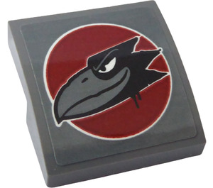 LEGO Slope 2 x 2 Curved with Raven Head in Circle Sticker (15068 ...
