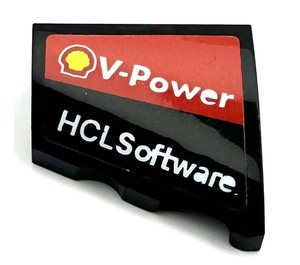 LEGO Slope 2 x 2 x 0.6 Curved Angled Right with 'SHELL' logo V-POWER ...