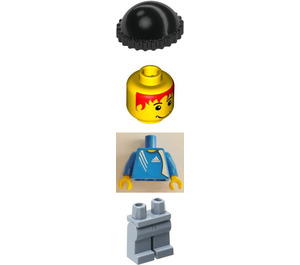 LEGO FußBall Player mit Adidas Logo Rot Torso Aufkleber mit Number 6 ...