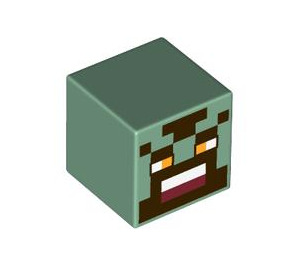 LEGO Square Minifigure Head with Orc Warrior Face (19729 / 106301 ...