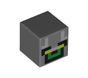 LEGO Square Minifigure Head with Skull Arena Player Face (19729 / 39095 ...