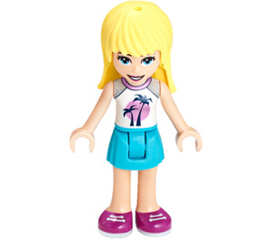 LEGO Stephanie with White Palm Tree Top and Azure Skirt Minifigure ...