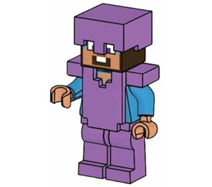 LEGO Steve with Medium Lavender Legs, Armor and Helmet Minifigure ...